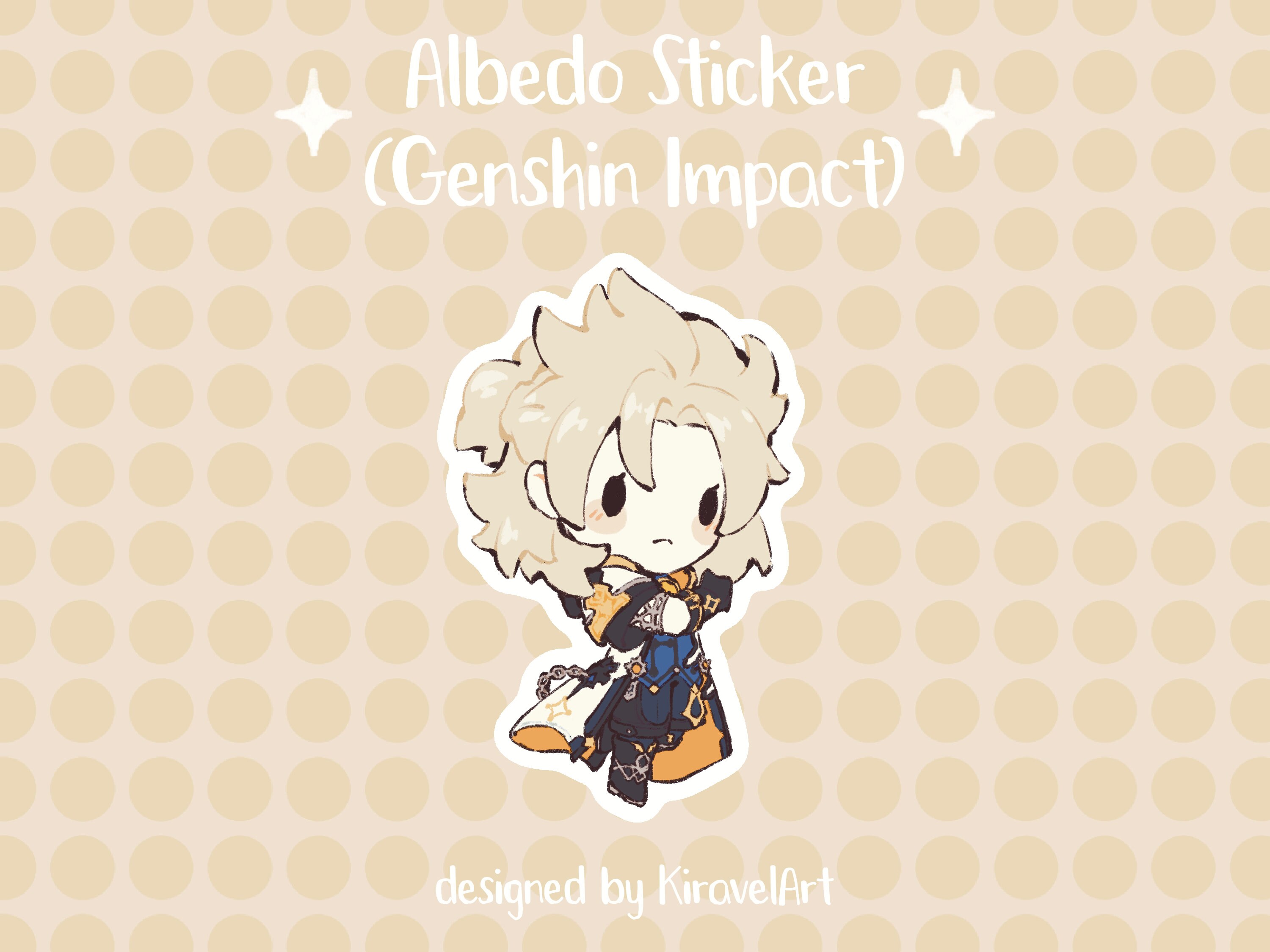Cute Genshin Sticker Albedo Sticker Genshin Impact Sticker - Etsy