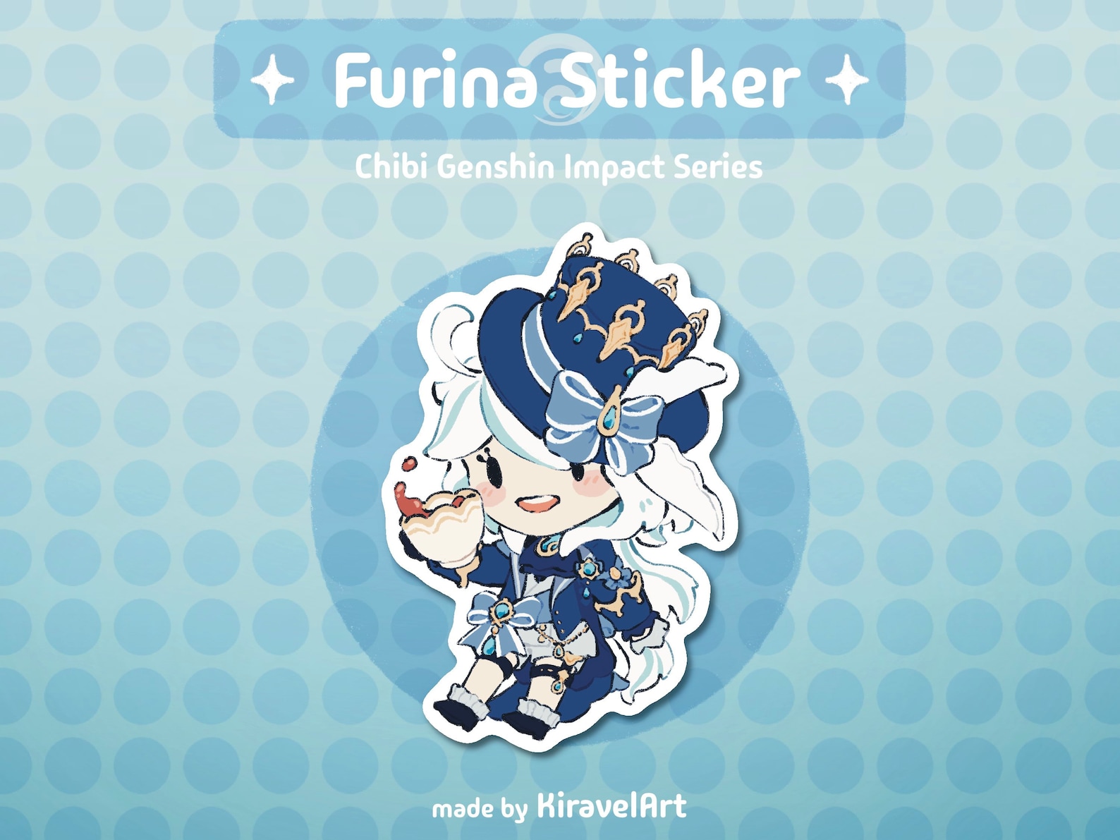 Cute Genshin Sticker Furina Sticker Genshin Impact Sticker Cute ...