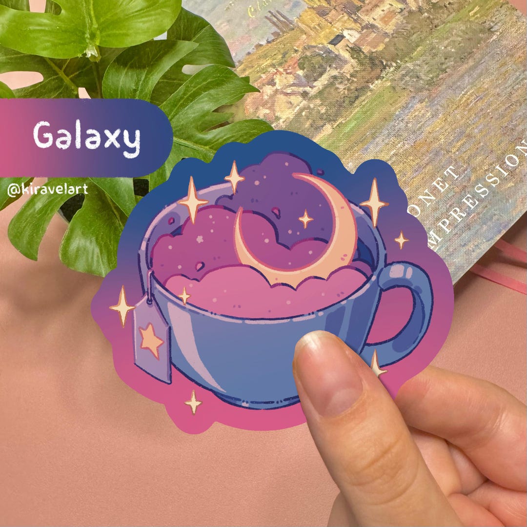 Cute Sticker Holographic | Space Aesthetic Sticker Sticker Kawaii ...