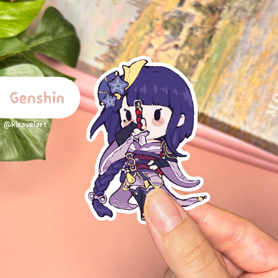 Cute Genshin Sticker | Raiden Sticker Genshin Impact Sticker Cute ...