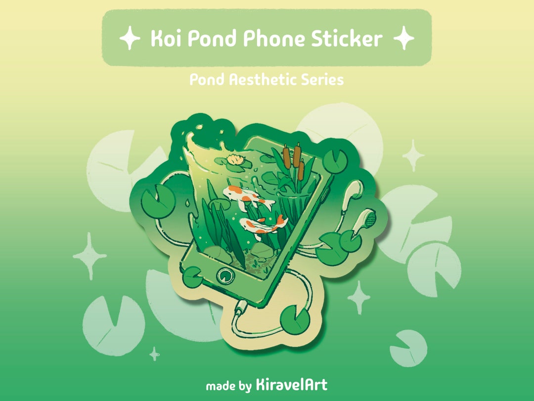 Cute Sticker Holographic Pond Aesthetic Sticker Sticker Kawaii Stickers ...