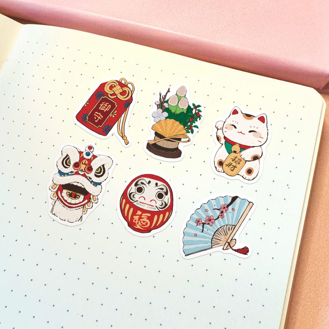 Lunar New Year Sticker Set | Cute Sticker Pack Waterproof Stickers ...