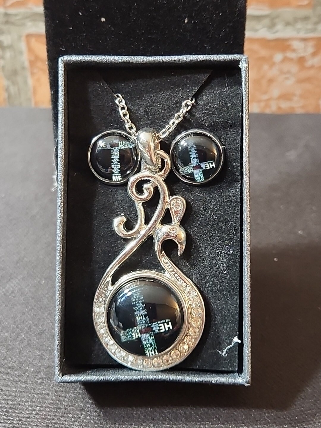 Peacock Snap Necklace Snaps 20" Chain With Cross Charm and Earrings - Etsy