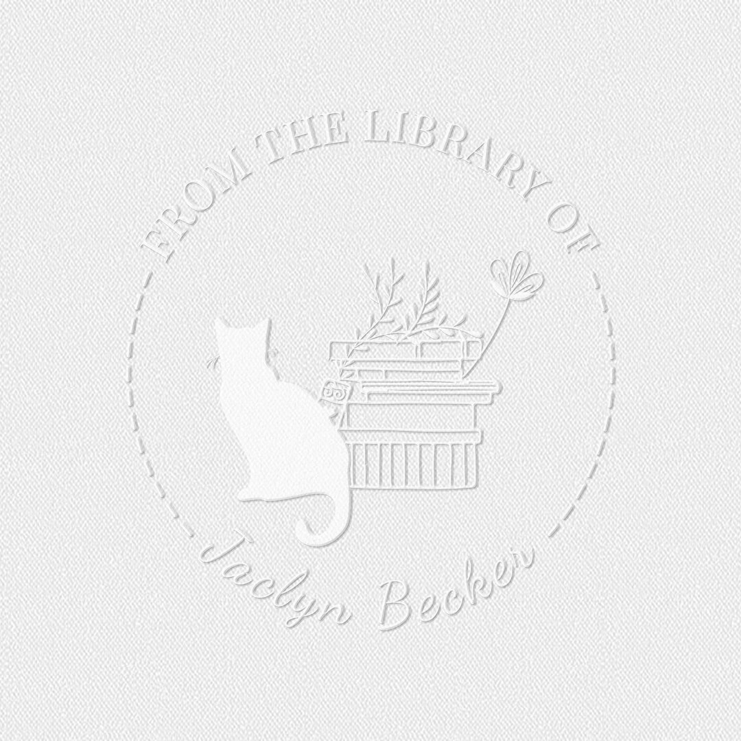 Personalized Cat Book Embosser,custom Library Embosser,cat Book Lover ...