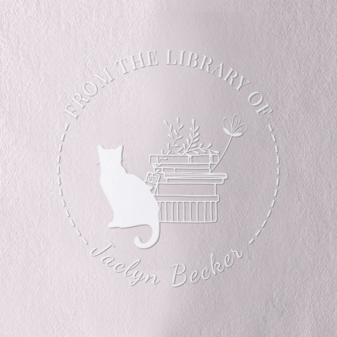 Custom Cat Book Embosser,personalized Cat Book Embosser,from the ...