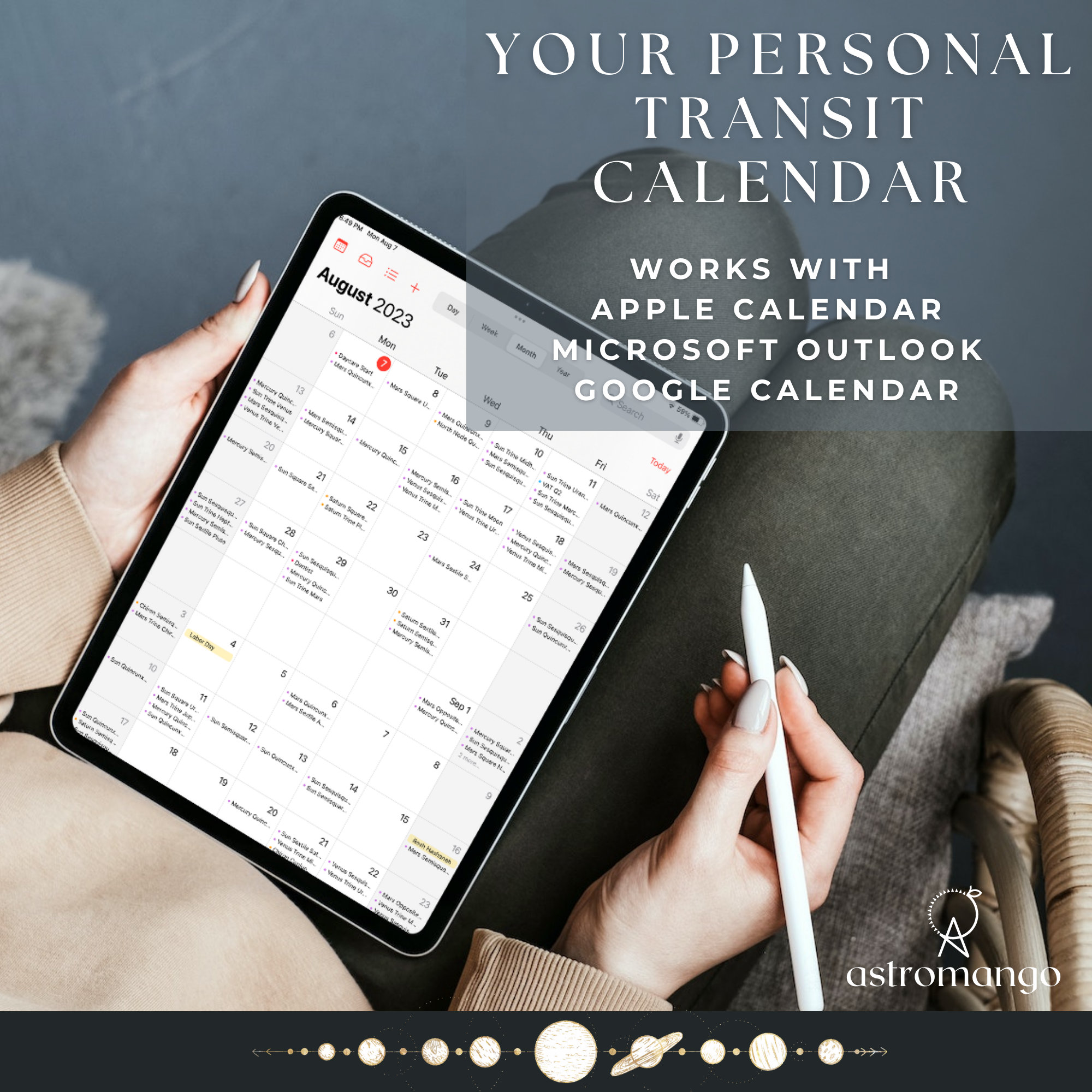 Birth Chart Report + 1 Year Transit Calendar + Astrology Cheat Sheet ...