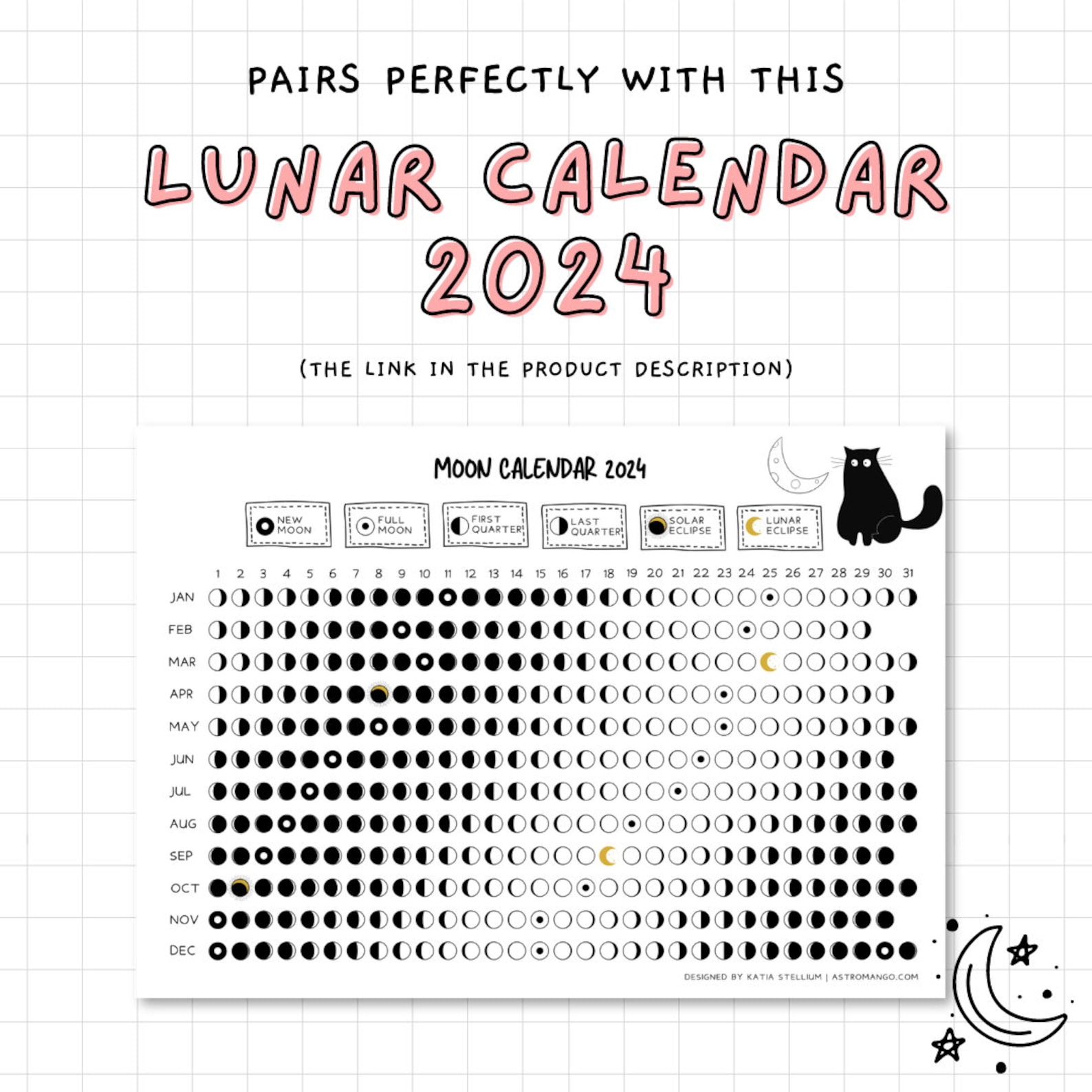 Moon Phases Cheat Sheet Printable | Lunar Phases Cheat Sheet | Moon ...