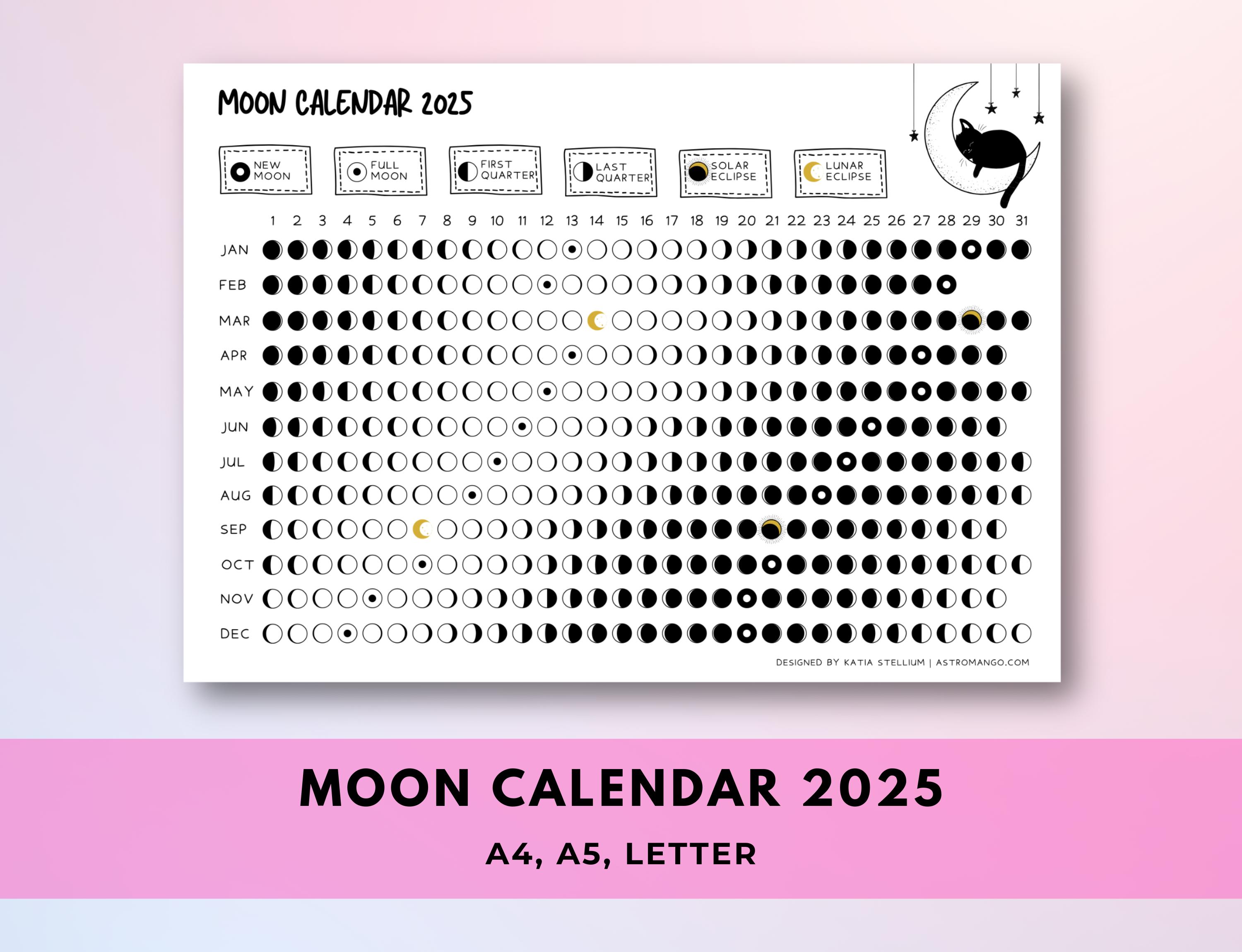 Moon Phases // Lunar Phases // New and Full Moon Calendar // Moon ...