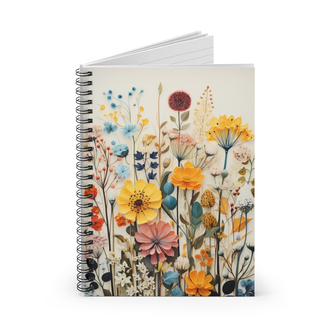 Bloom Garden Notebook, Flowers, Wildflowers Journal, Floral Notebook ...