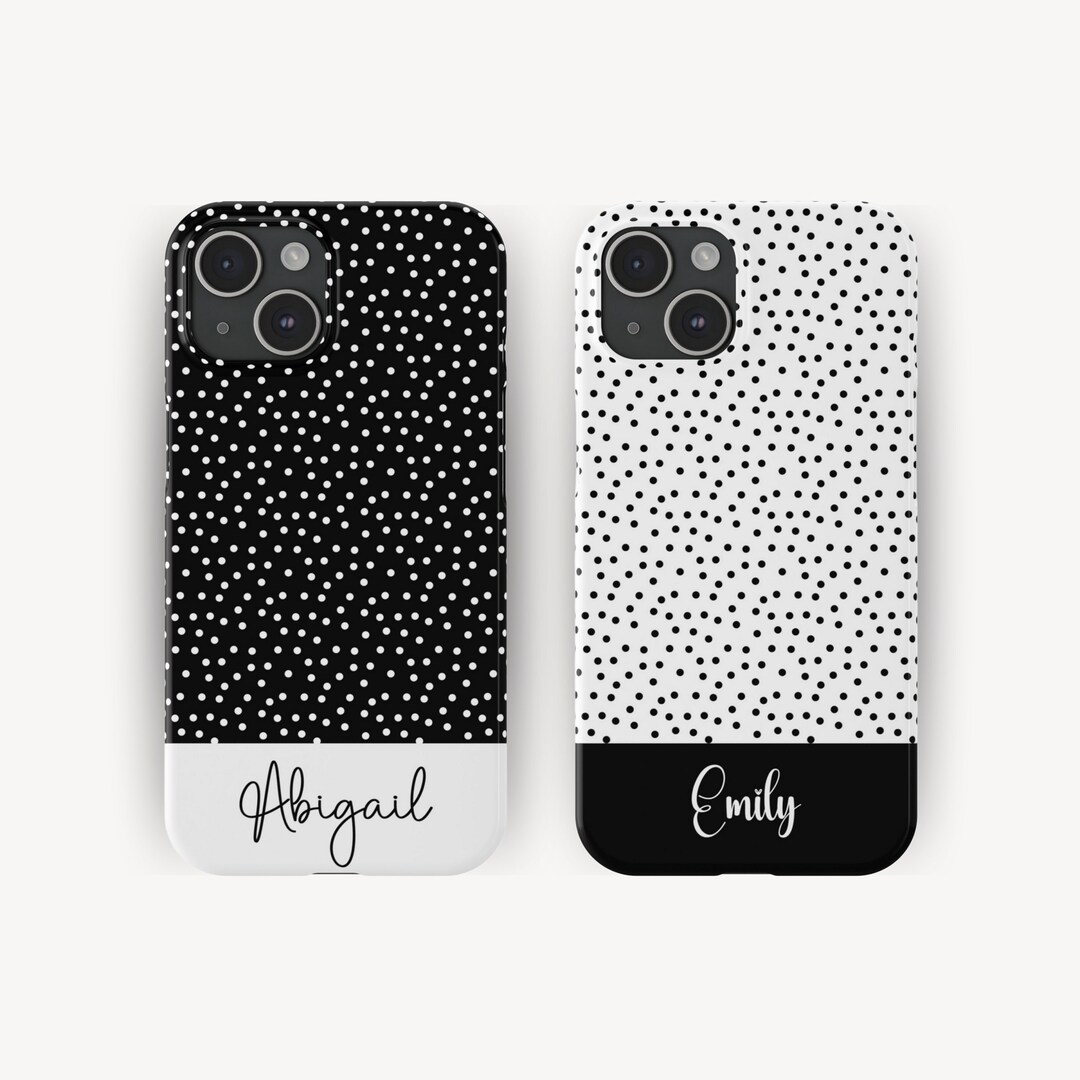 Personalized Black and White Phone Cases, Custom Phone Cover for iPhone ...