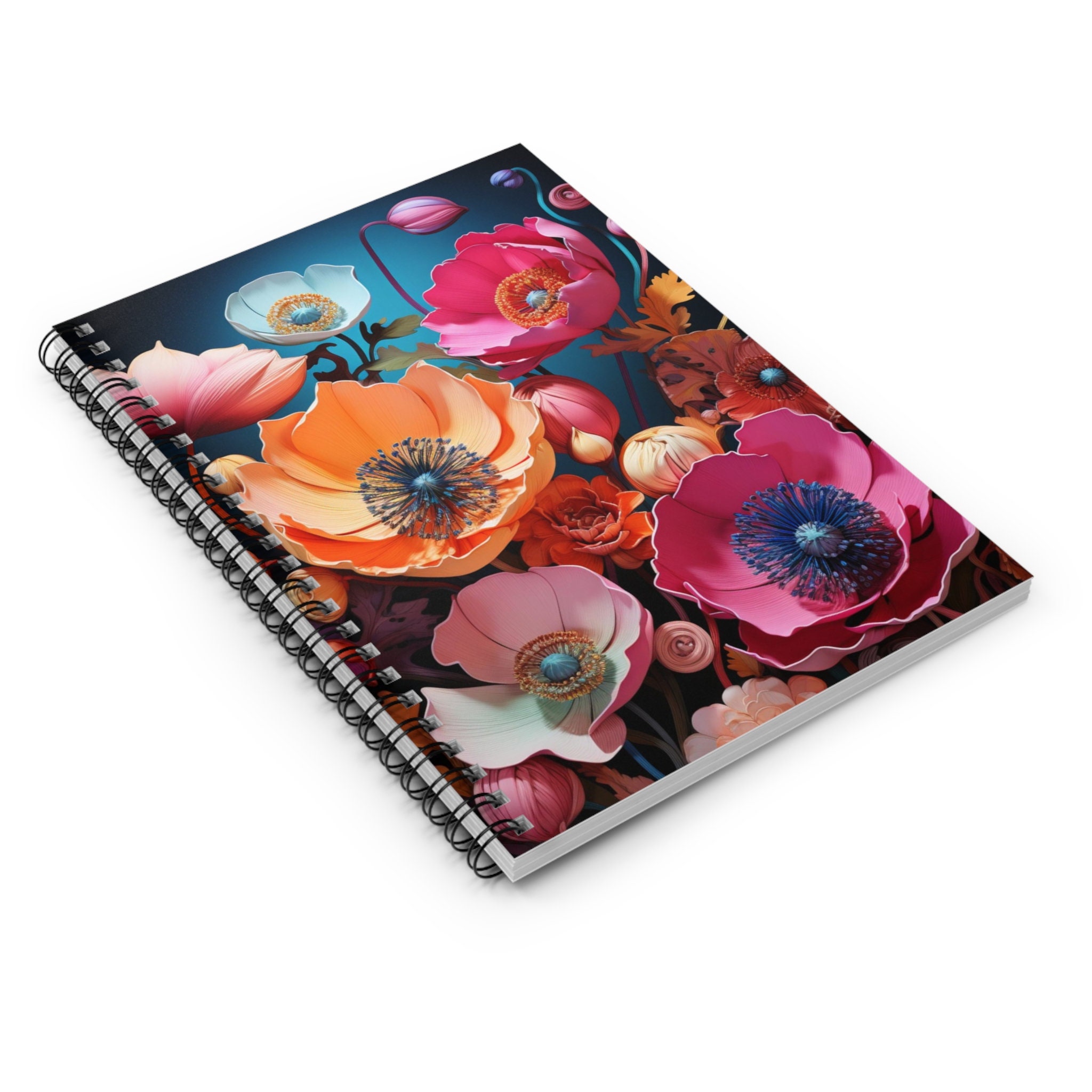 Bloom Aura Floral Notebook, Flowers, Wildflowers Journal, Floral ...