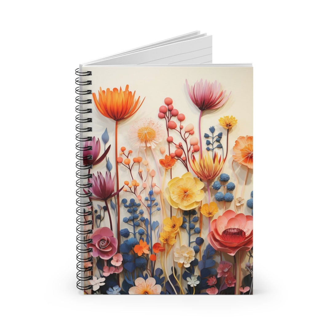 Bloom Bright Notebook, Flowers, Wildflowers Journal, Floral Notebook ...