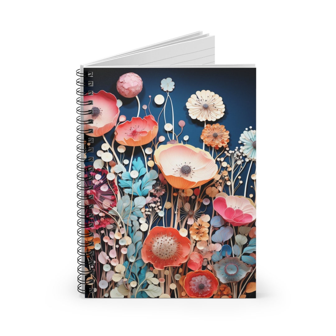 Bloom Echo Notebook, Flowers, Wildflowers Journal, Floral Notebook ...
