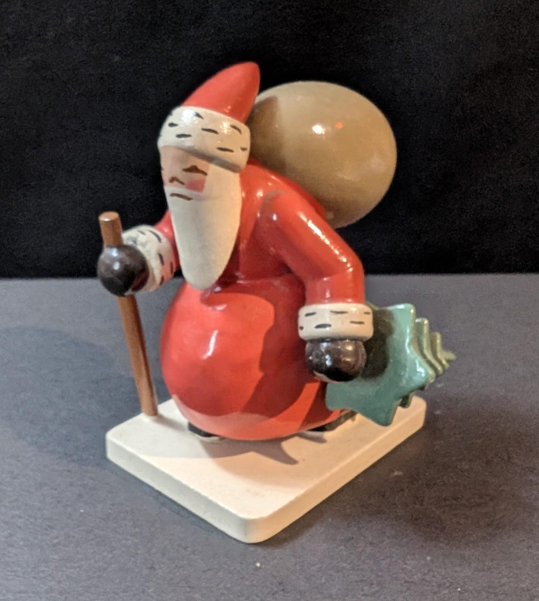 Old Wendt & Kühn, Santa Claus With Fir Tree, Very Rare, Nice Condition ...