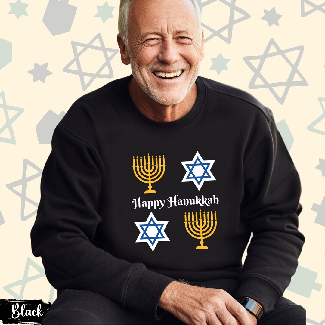 Hanukkah Menorah, Star of David, Hanukkah Sweater, Hanukkah Sweatshirt ...