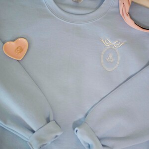 Custom Monogram Bow Frame Embroidered Crewneck Sweatshirt| Monogrammed ...