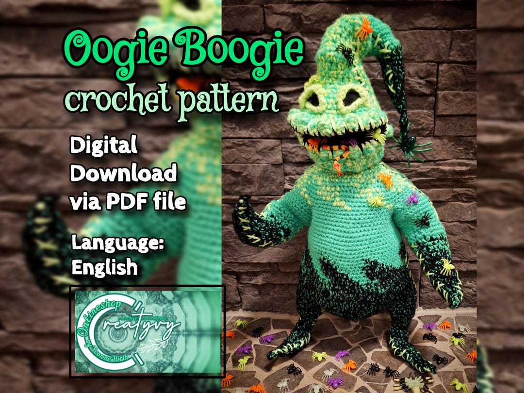 Oogie Boogie Crochet Pattern Color Color Gradient Dogital PDF File Glow ...