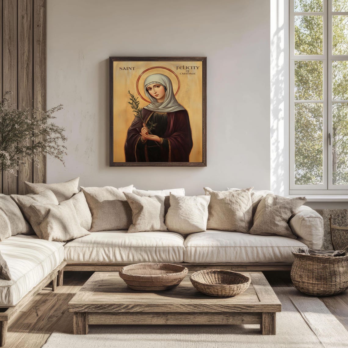 Saint Felicity of Carthage Icon, Christian Martyr Wall Art, Catholic ...