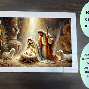 Nativity Christian Wall Art, Christmas Wall Art, Holy Family on ...
