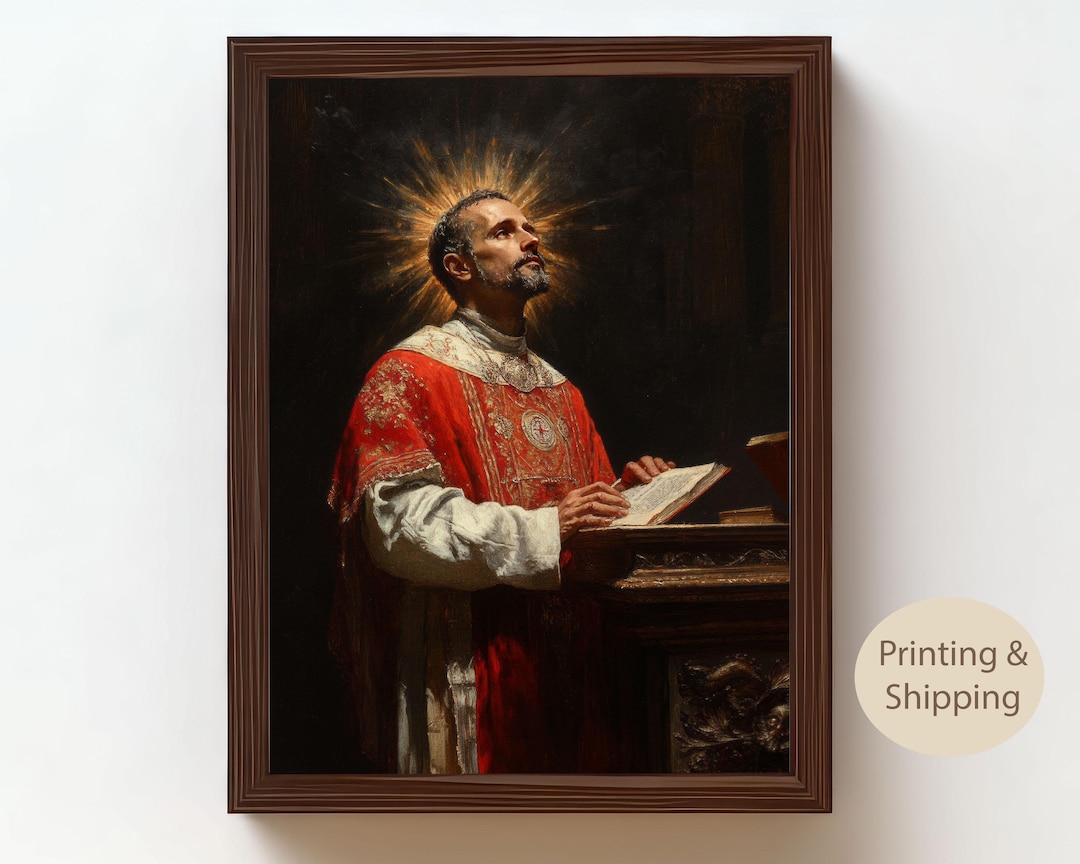 Saint Ignatius of Loyola Painting: Catholic Art Print, Framed Canvas ...