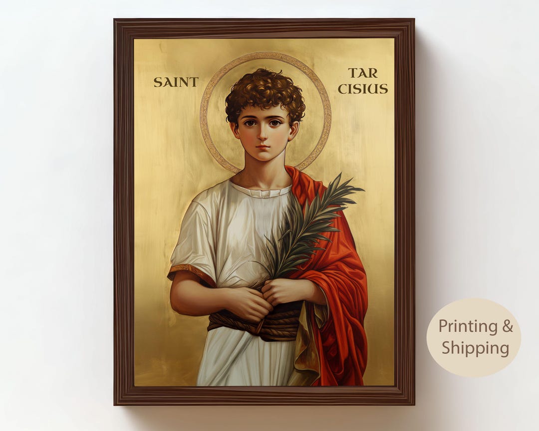 Saint Tarcisius Icon, Catholic Martyr Wall Art, Byzantine Christian ...
