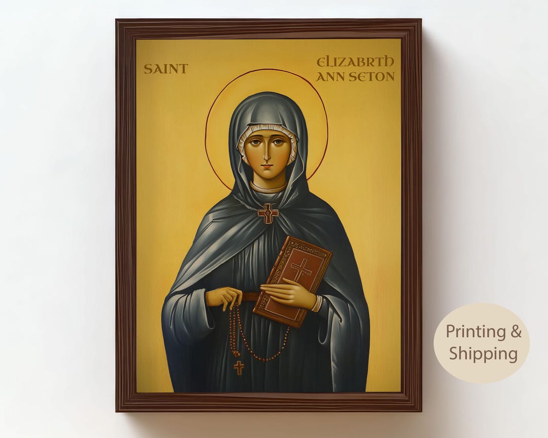 Saint Elizabeth Ann Seton Portrait: Catholic Icon Art Print - Etsy