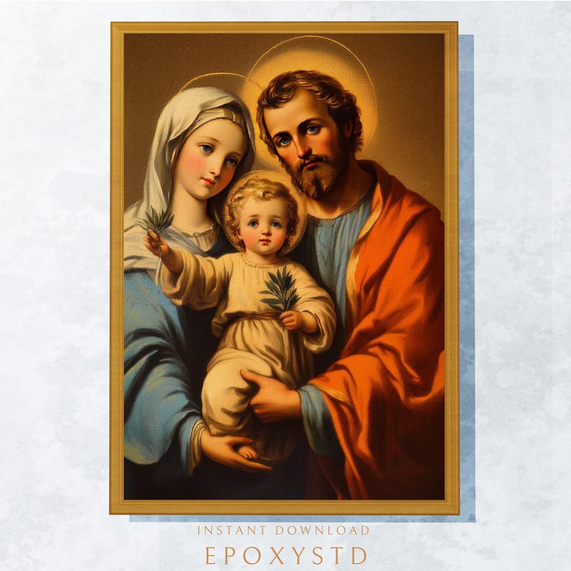 Holy Family Print - Etsy