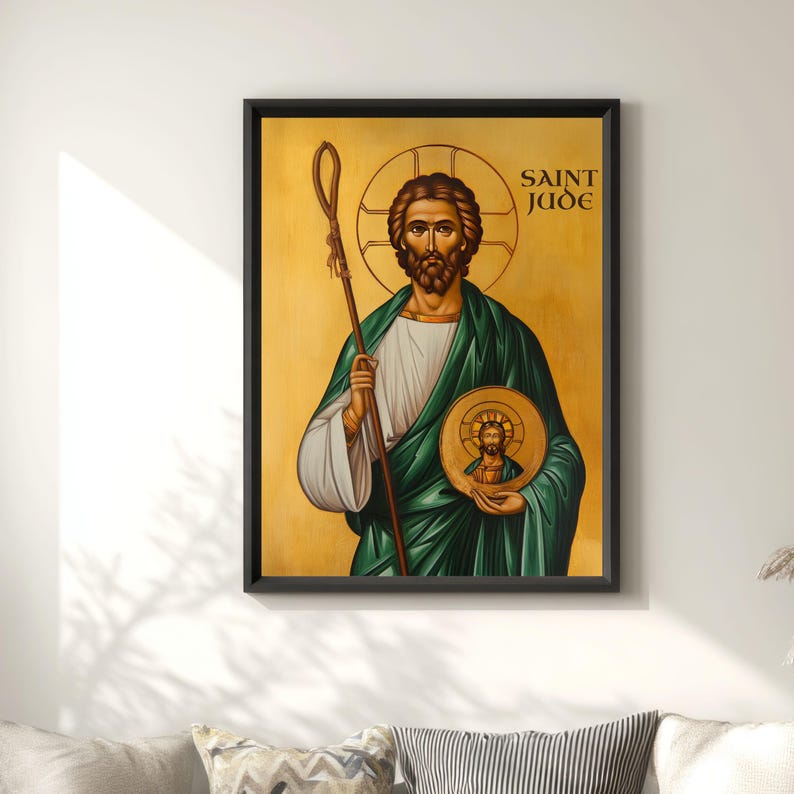 Saint Jude Thaddaeus Icon: Catholic Patron Saint Wall Art - Etsy
