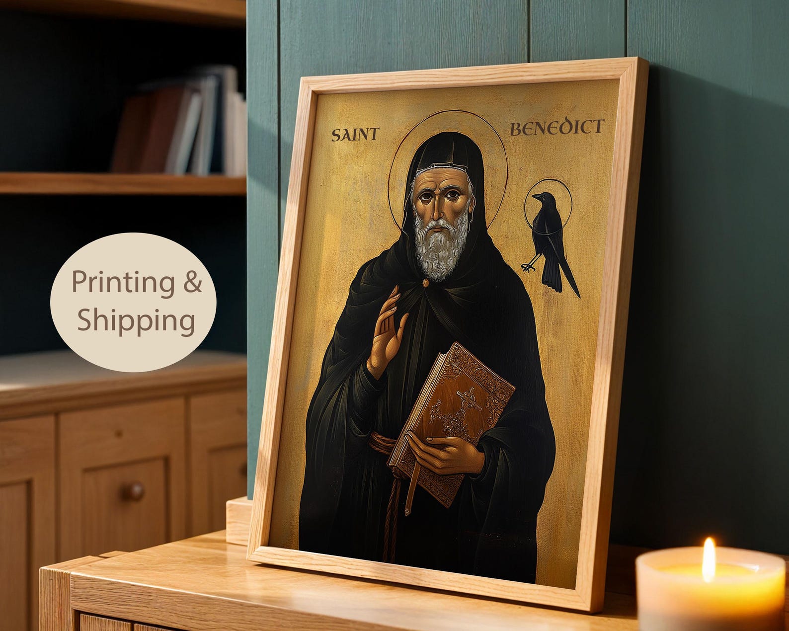 Saint Benedict Icon, Orthodox Catholic Art Print, Protection & Faith ...