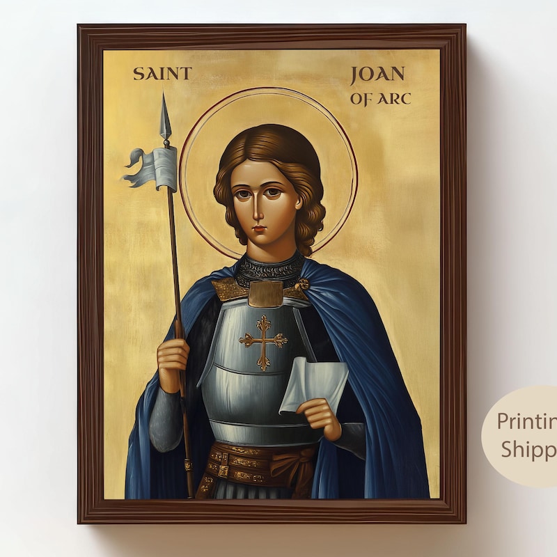 Joan of Arc Catholic Icon - Etsy