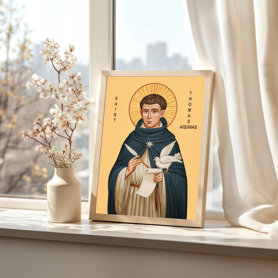 Saint Thomas Aquinas Icon: Byzantine Catholic Wall Art - Etsy