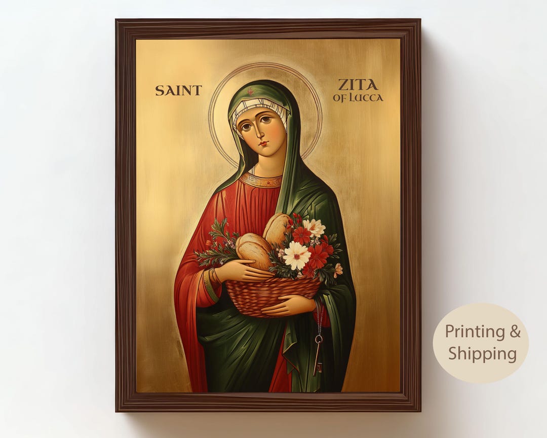 Saint Zita of Lucca Icon: Catholic Home Decor Print - Etsy
