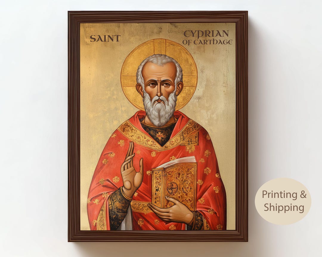 Saint Cyprian Icon: Byzantine Style Christian Art Print - Etsy