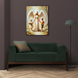 Walking With Angels, Christian Wall Art, Catholic Prints, Digital ...
