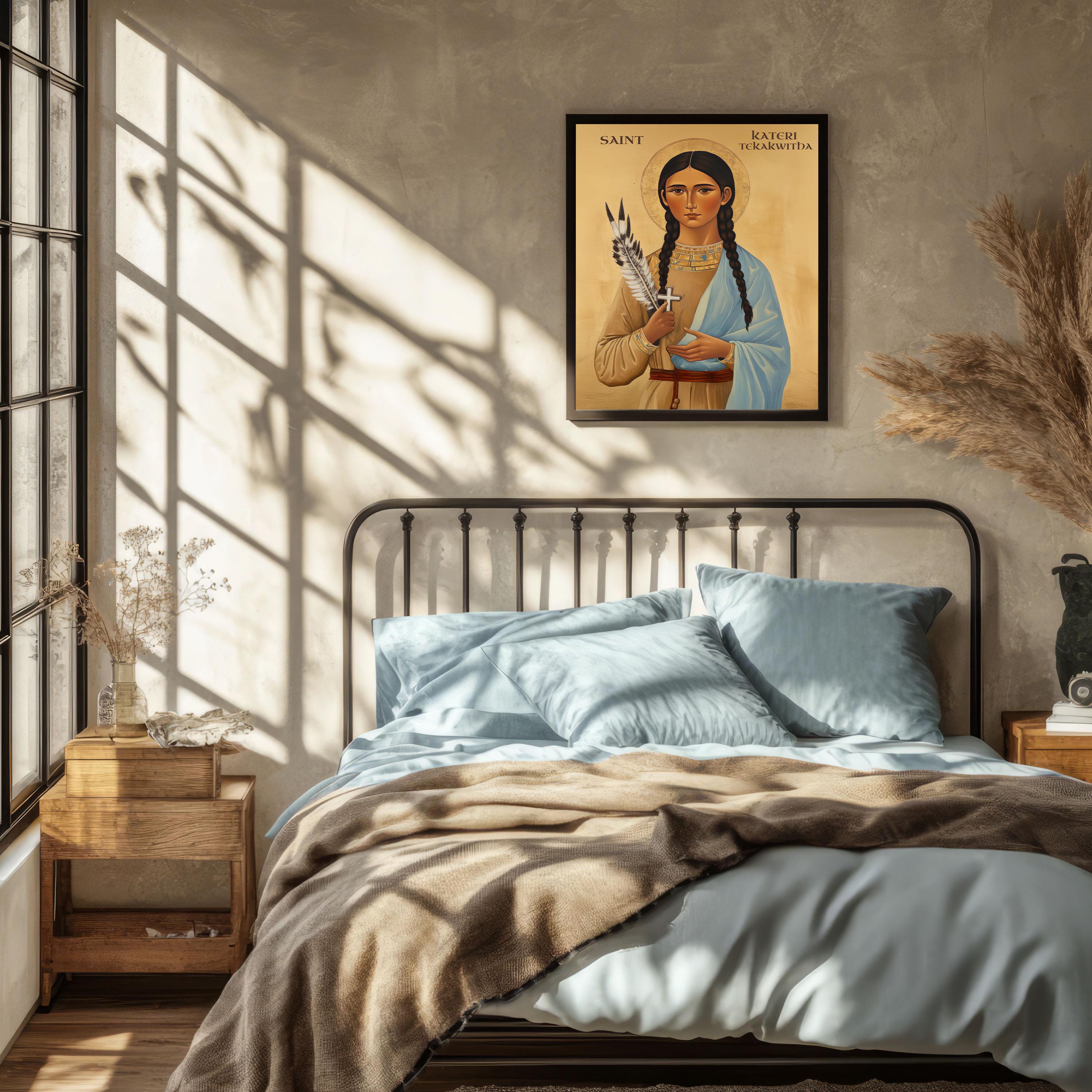 Saint Kateri Tekakwitha Icon, Native American Saint Art, Catholic ...