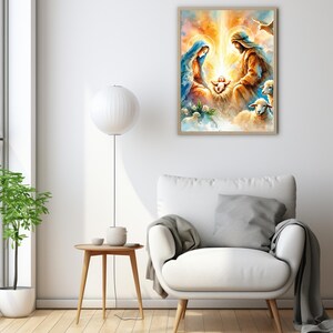 Birth of the Messiah, Christian Wall Art, Catholic Prints, Digital ...
