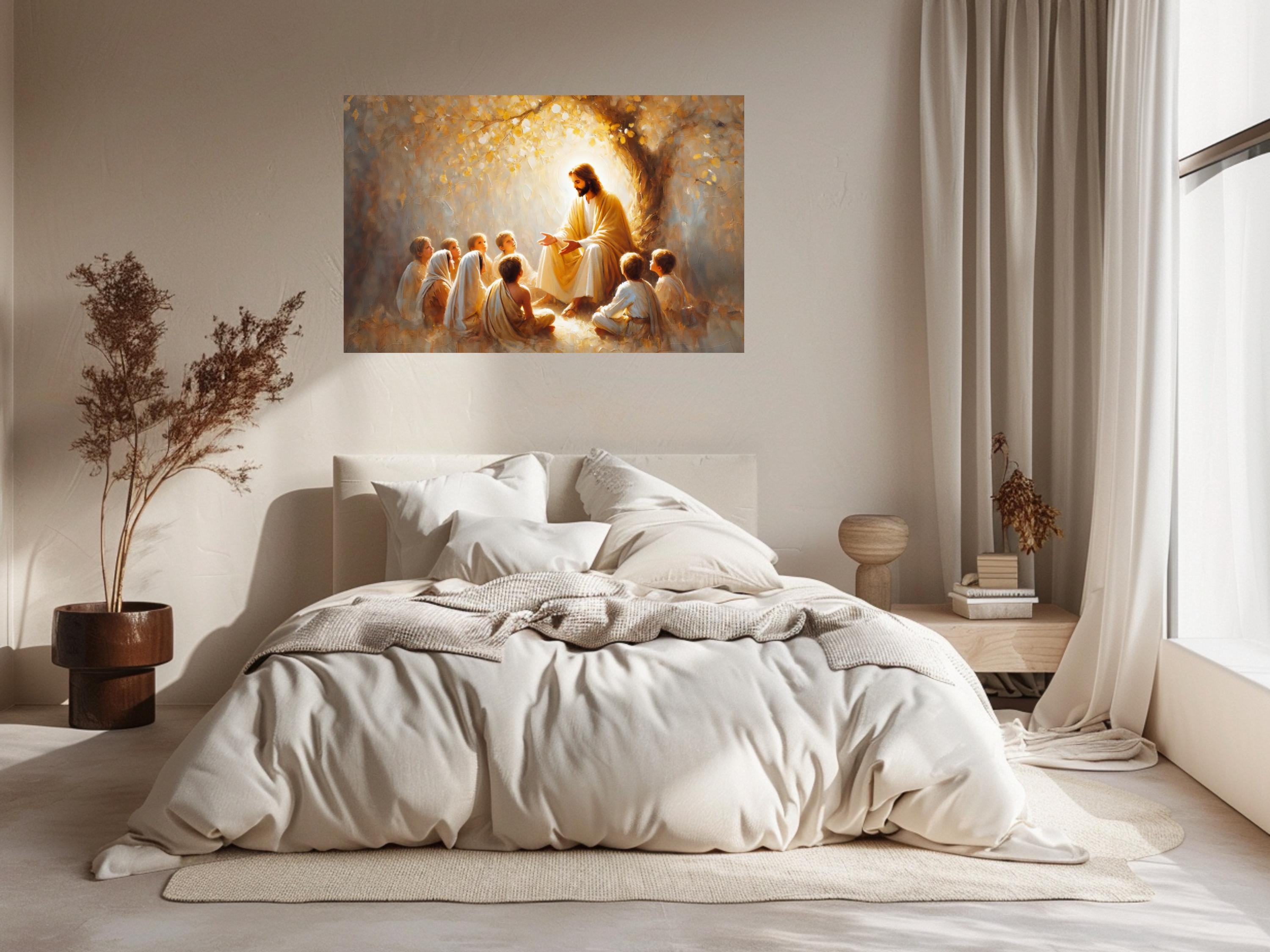 Jesus Teaching Children Art Print: Catholic Bible Story Painting ...