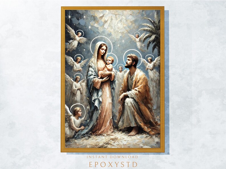 The Nativity of Christ, Divine Light, Christian Wall Art, Catholic ...