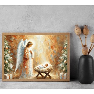Angel and Child, Divine Light, Christian Wall Art, Catholic Prints ...