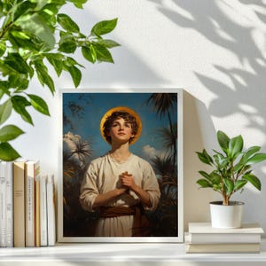 Saint Tarcisius Oil Painting: Catholic Eucharist Martyr, Christian Wall ...
