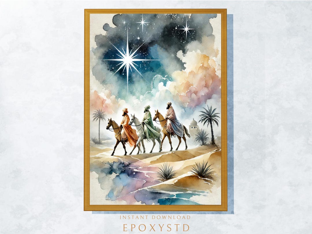 Journey of the Magi, Mystical Landscape, Star of Bethlehem, Christian ...