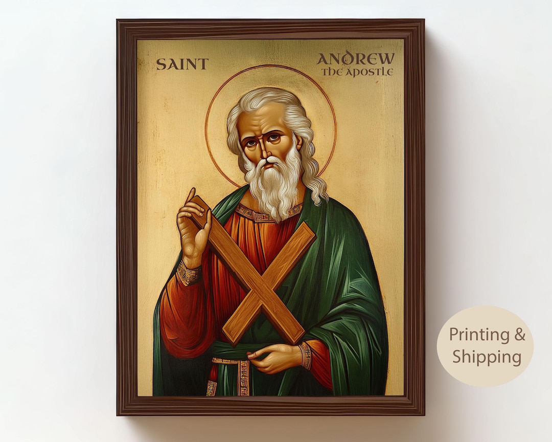 Saint Andrew the Apostle Icon: Catholic Wall Art, Religious Gift - Etsy
