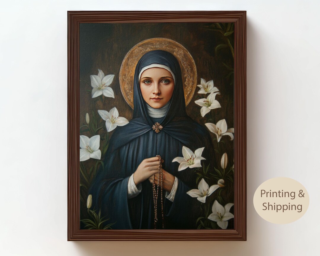 Saint Elizabeth Ann Seton Oil Painting: Catholic Wall Art, Religious ...