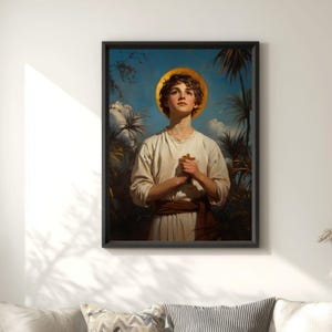 Saint Tarcisius Oil Painting: Catholic Eucharist Martyr, Christian Wall ...