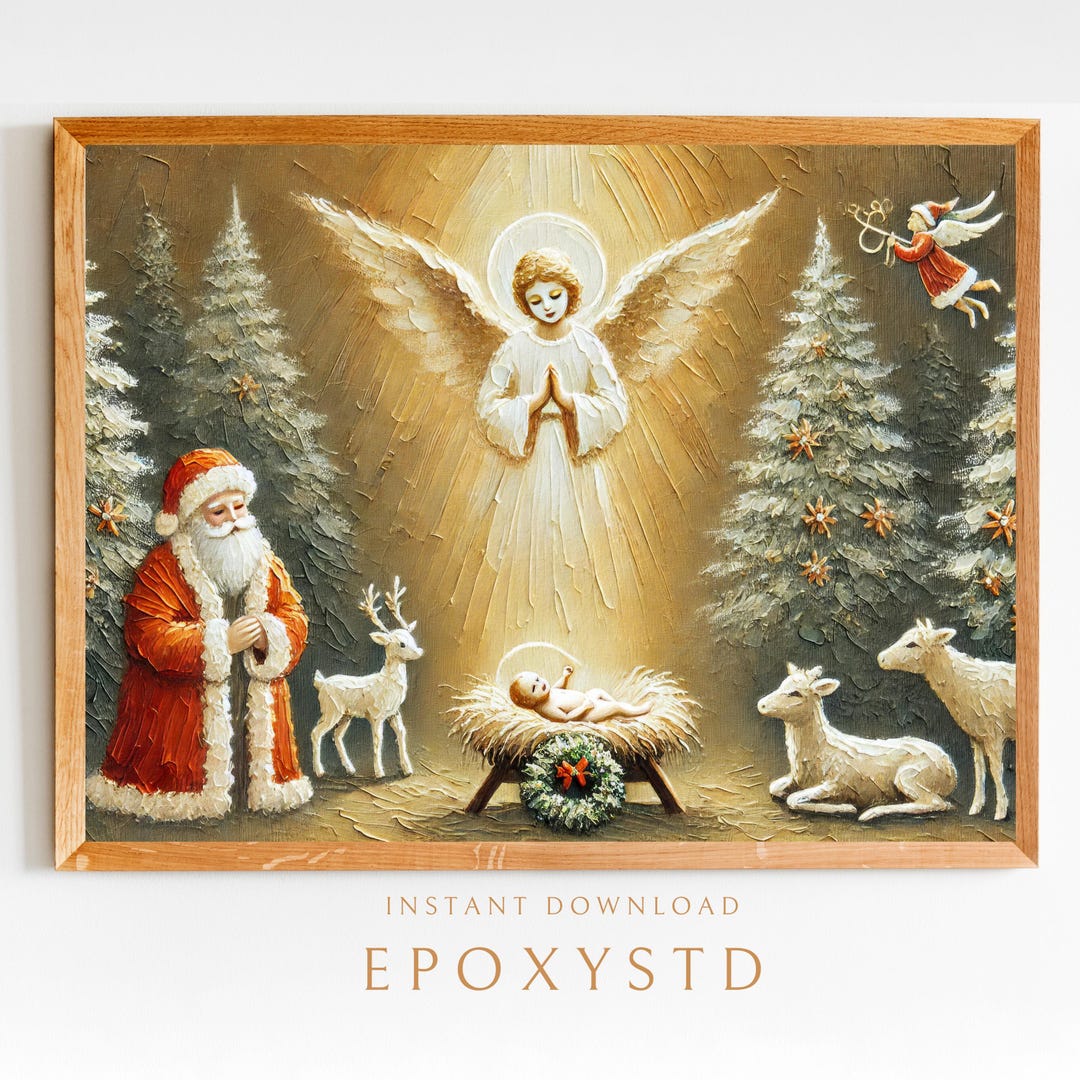 The Fusion of Christmas, Nativity and Santa, Divine Light, Christian ...