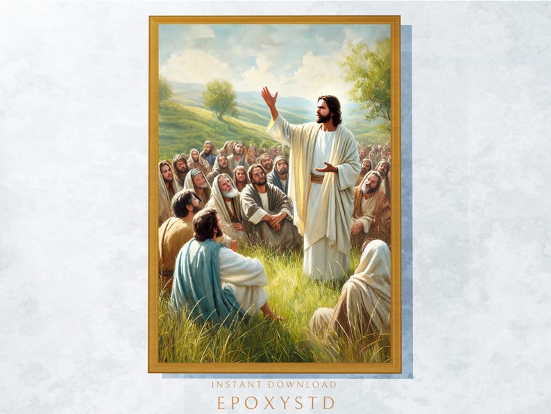 Teachings of Jesus, Portraits of Jesus, Christian Wall Art, Catholic ...