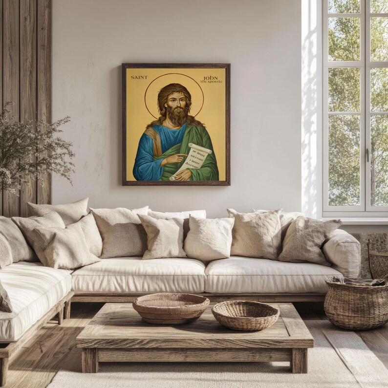 Saint John the Apostle Icon: Byzantine Style Catholic Portrait - Etsy