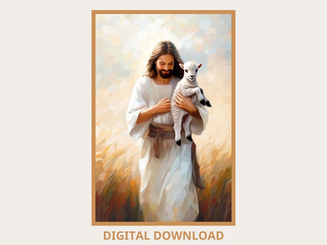 The Good Shepherd, Divine Mercy, Jesus Portrait, Christian Wall Art ...