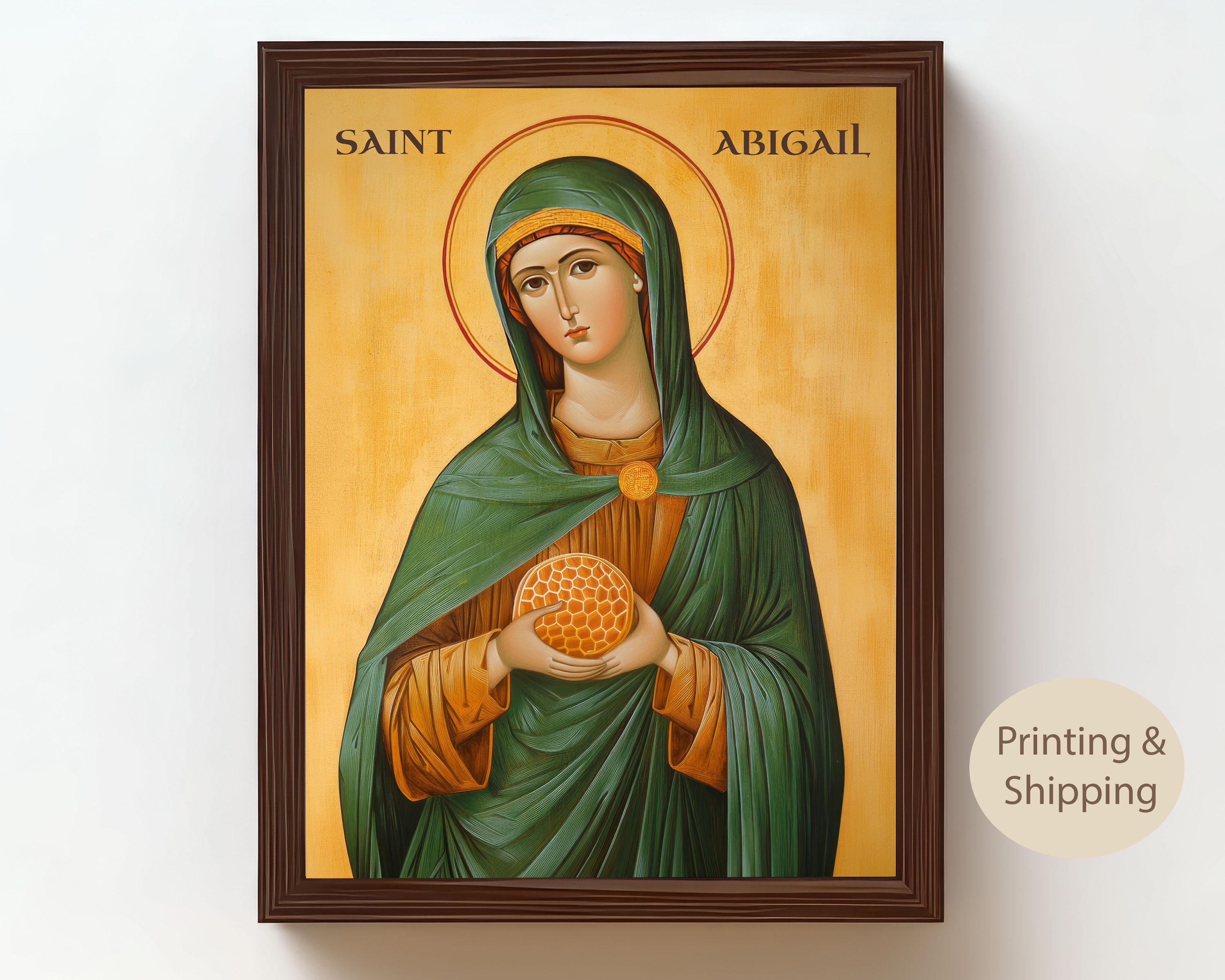 Saint Abigail Icon, Byzantine Catholic, Patron of Beekeepers, Honeycomb ...