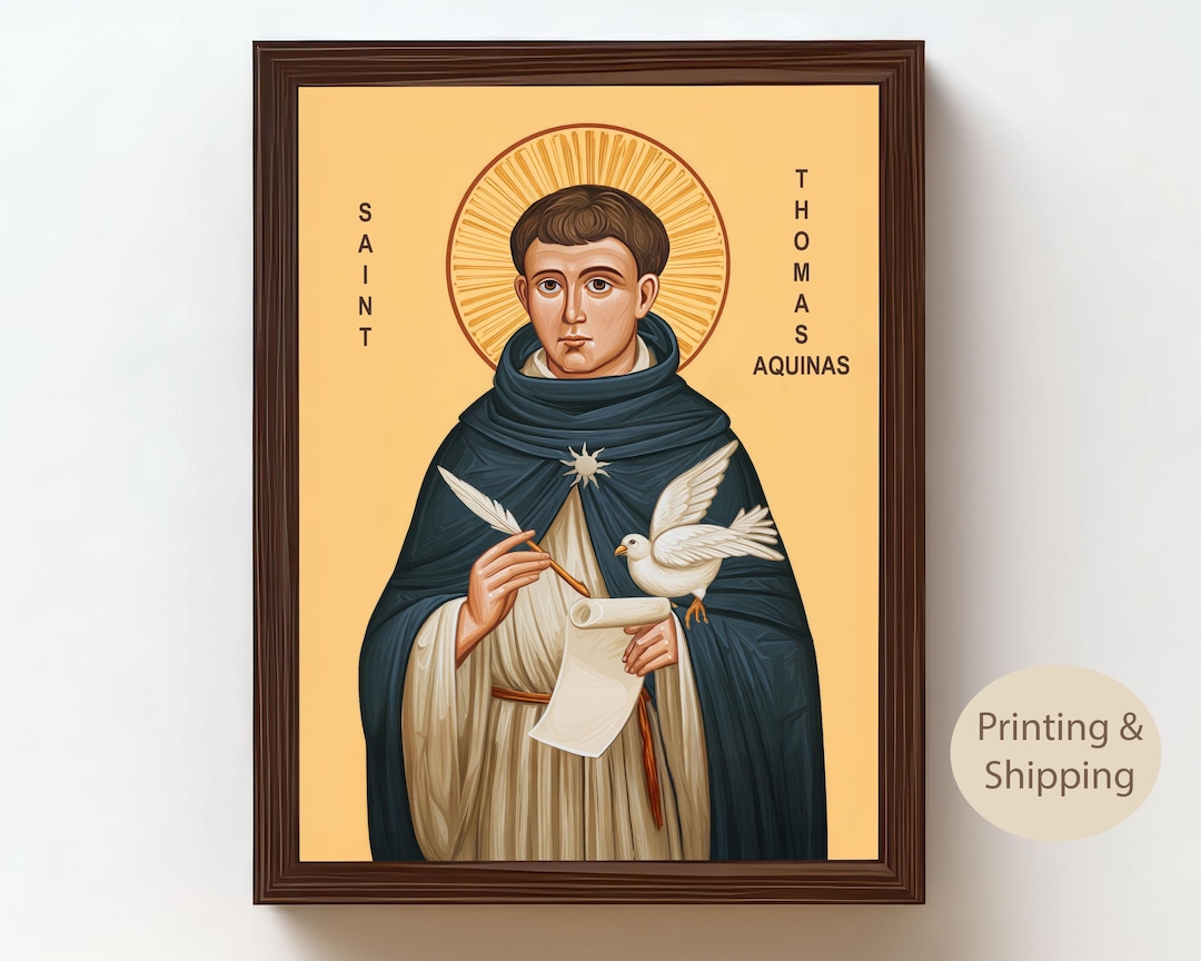 Saint Thomas Aquinas Icon: Byzantine Catholic Wall Art - Etsy